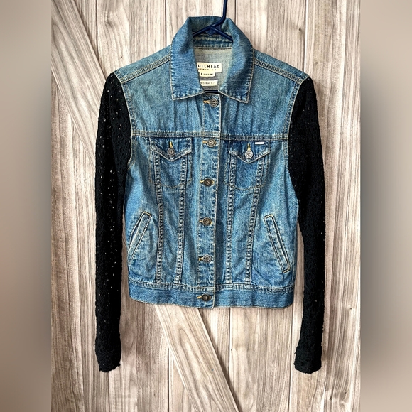Bullhead | Jackets & Coats | Bullhead Blue Denim Jacket With Black Knit ...